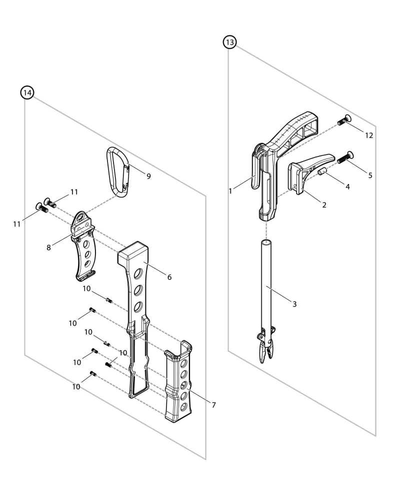 コメント メーカー：第一精工株式会社品名：カラビナ大 MC ( ガンプライヤー+ホルスター　ブラック )：パーツNo.9