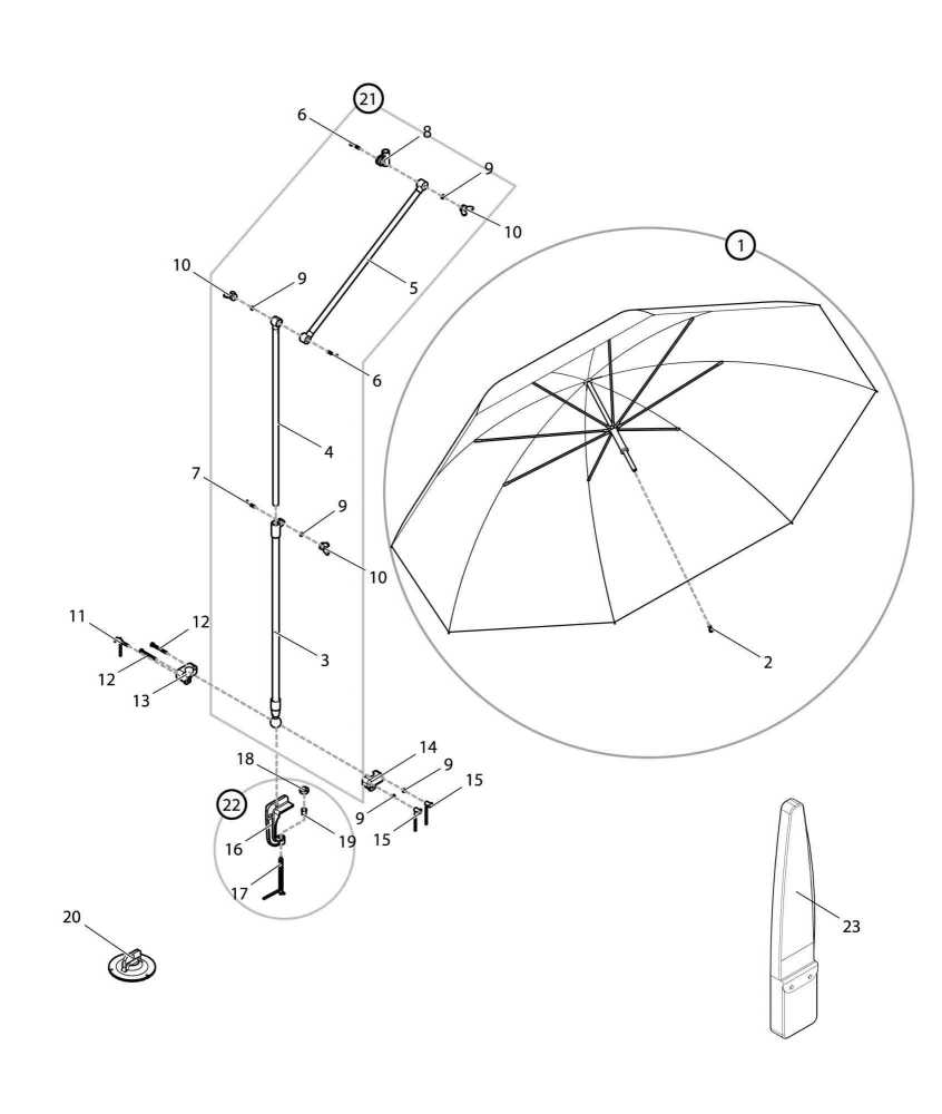コメント メーカー：第一精工株式会社品名：支柱B ( キングパラソル150　スタンドなし )：パーツNo.4