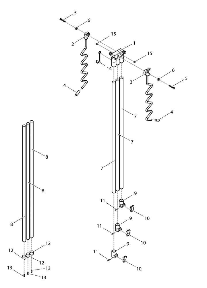 コメント メーカー：第一精工株式会社品名：竿受D ( サーフ三脚レバー式DX　2号 )：パーツNo.3