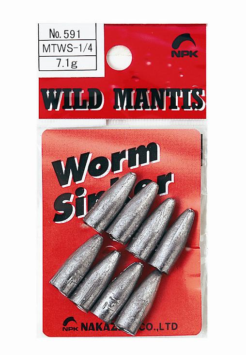 コメント ワームシンカーです。ブランド：NPK（ナカジマ)品番：0588サイズ：1/16oz (1.8g)入数：10ヶ入り