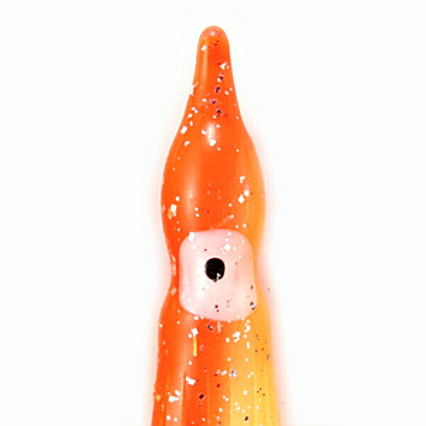 コメントタコハチベイト 1.5号が 5本入りになってリニューアル カラー:GOY 夜光オレンジイエロー 1ヘッダー 5本入り サイズ:7×45mm