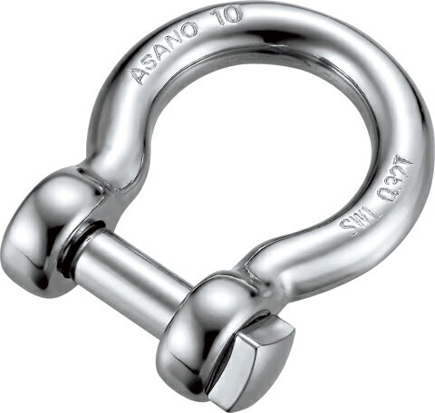 コメント オタフク角頭シャックルです。メーカー：浅野金属工業品名：オタフク角頭シャックルサイズ(mm):8d(mm):8L(mm):56L1(mm):40B(mm):32B1(mm):16B2(mm):28T(mm):8D(mm):16ねじ...