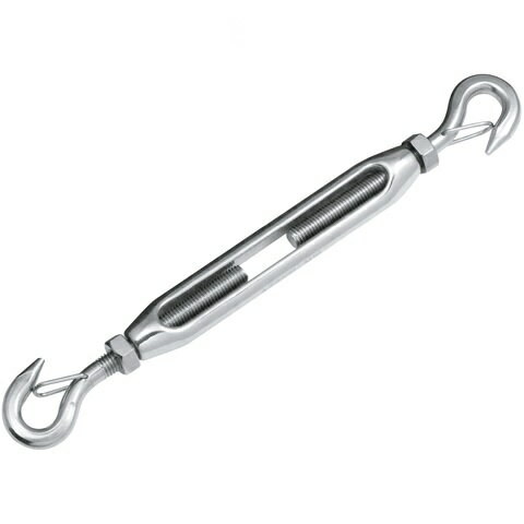 コメント ターンバックルハッカー (ハズレ止め付)です。メーカー：浅野金属工業品名：ターンバックルハッカー (ハズレ止め付)サイズ(mm):12L(mm):212L1(mm):337L2(mm):514L3(mm):357B(mm):34S...