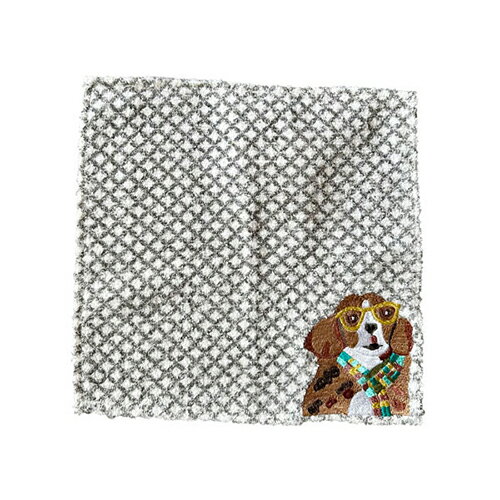 丁寧なハンドメイドの刺繍がかわいいタオルハンカチ。 他ではなかなかない色の組み合わせが素敵です。 プレゼントにもおすすめです。 メガネとマフラーをつけたとってもおしゃれなビーグル。 カラフルでかわいいデザインです。 サイズ 約W26×D25...