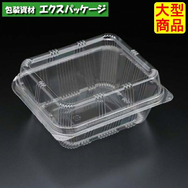 サイズ（外寸)143×124mm　　　（内寸)126×106mm 本体深42mm 蓋高22mmケース入数/1000(100枚×10袋)重量/8.90g材質/OPS容量/400cc色柄/透明　商品説明●特徴本体とフタが分離しない一体型タイプの...