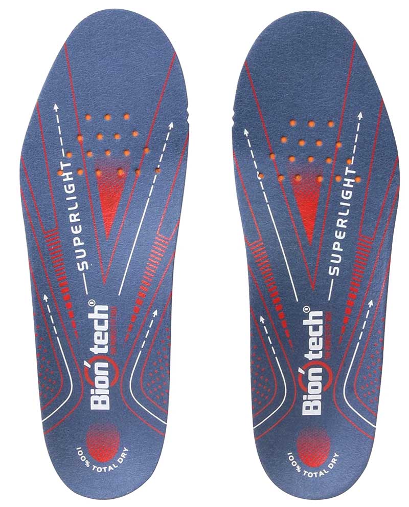 自分の足型に合わせて成形できる Biontechの軽量版、従来タイプより20-30%軽量なスーパーライトが登場。解剖学的形状により、足に適合し、関節の痛みを軽減し、バランスの改善、筋肉の疲労を和らげます。 足裏のアーチを保つことができるので...