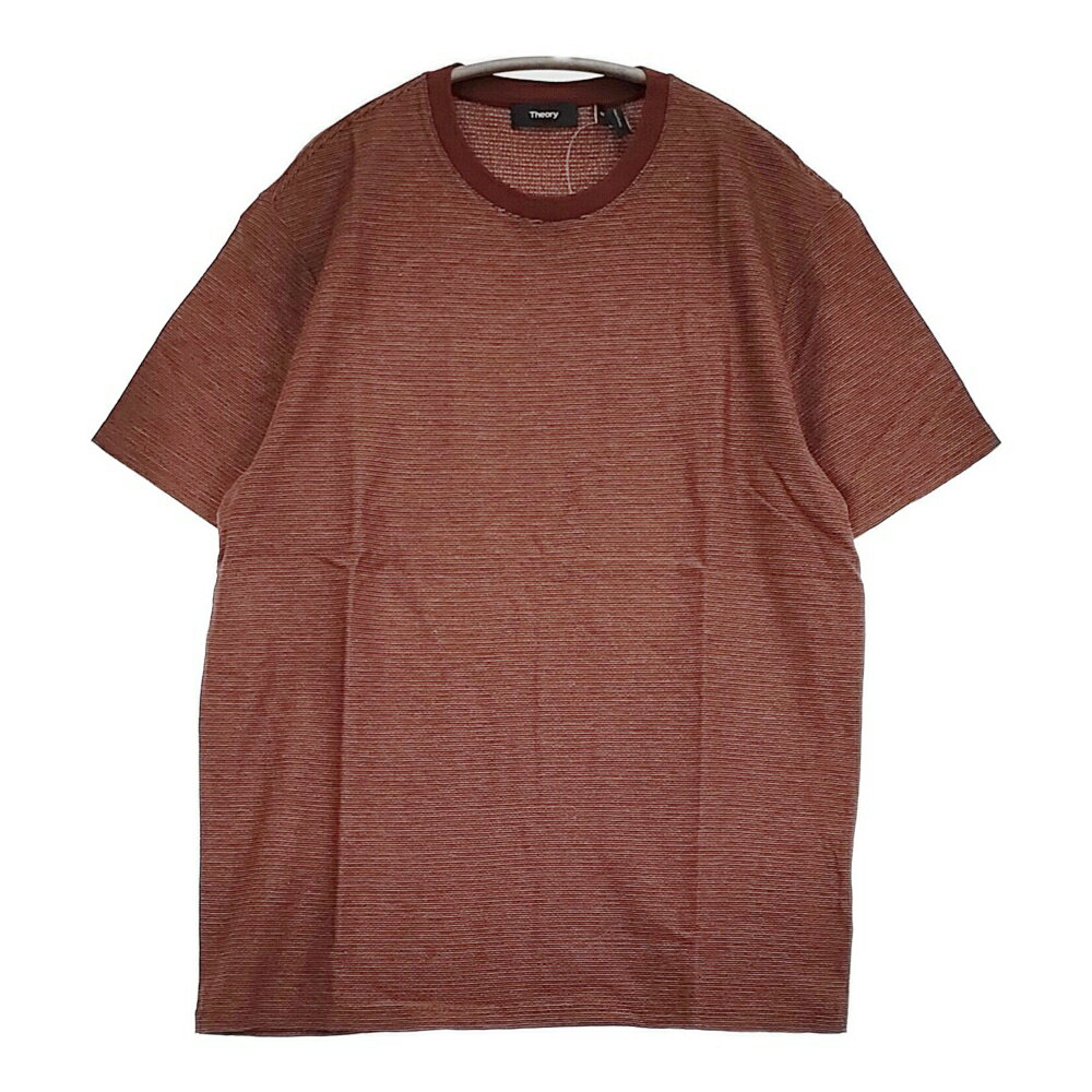 M101369-913008-59 商品説明 ブランド theory アイテム 半袖Tシャツ カットソー MILAN TEE MICRO GRID CHECK コットンニット サイズM クルーネック カラー ブラウン※色は実物を見て判断した...
