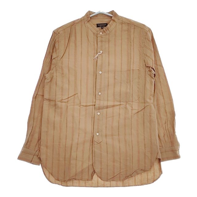 MF97870-191200814-69 商品説明 ブランド A VONTADE アイテム 長袖シャツ 新品 Banded Collar Shirts 定価20900円 VTD-0312-SH ストライプ カラー ベージュ※色は実物を見て判...