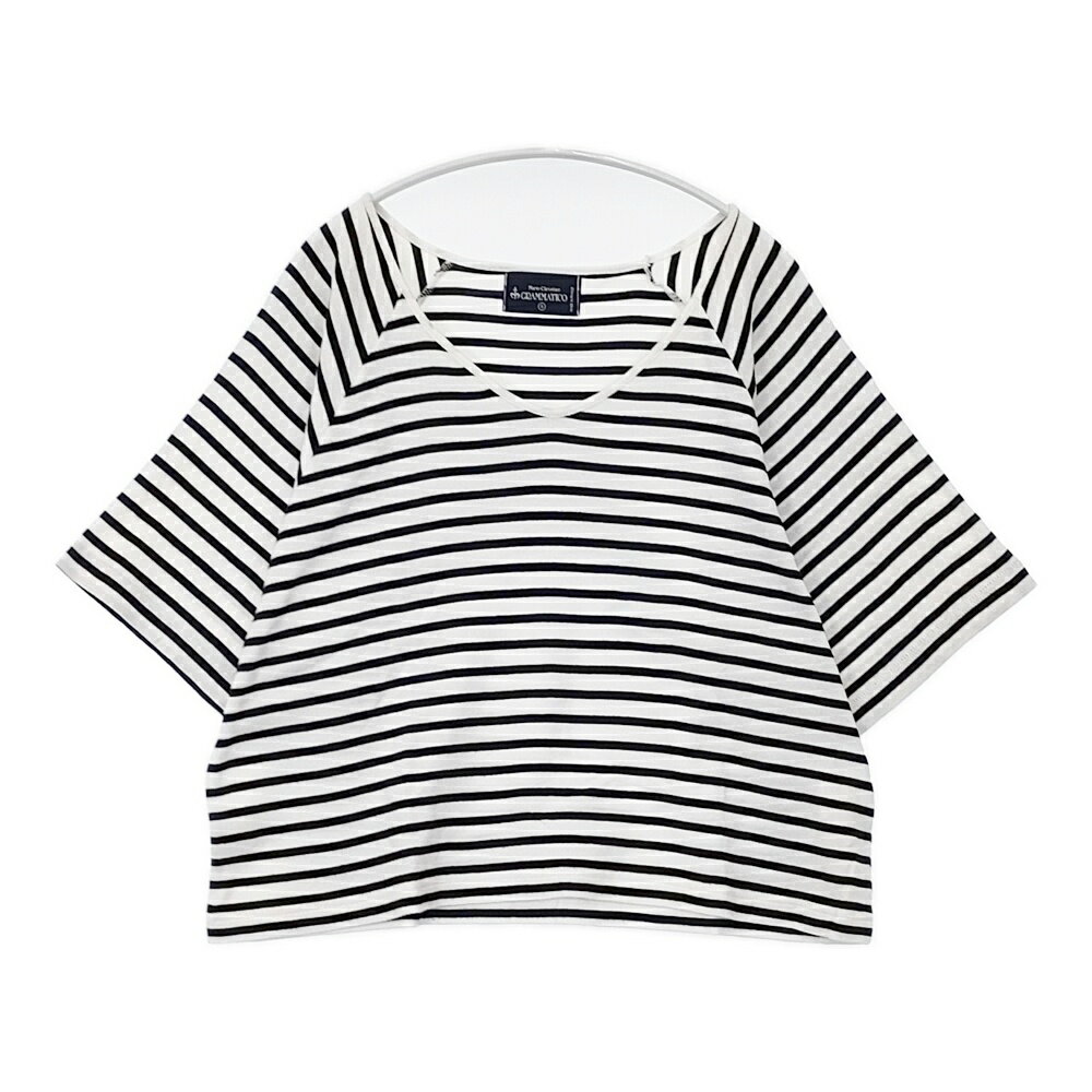 L277382-91308-15 商品説明 ブランド GRAMMATICO アイテム 半袖Tシャツ カットソー フランス製 コットン ボーダー ショート丈 Vネック カラー ホワイト ネイビー※色は実物を見て判断したものを記載しております。...