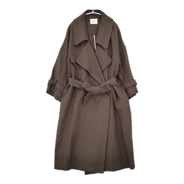 L276781-922108-69 商品説明 ブランド AMERI アイテム コート BIG COLLAR LONG COAT 01920750170 ベルト付き リネンコットン カラー ブラウン※色は実物を見て判断したものを記載しておりま...