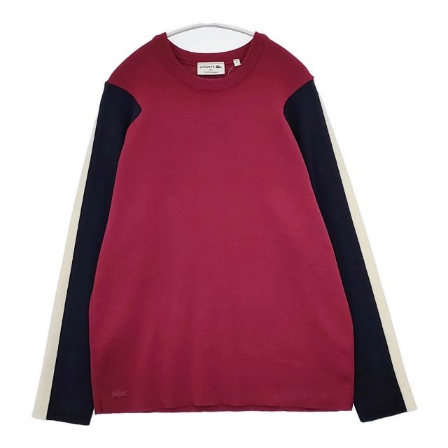 L276998-914308-59 商品説明 ブランド LACOSTE アイテム セーター ニット AF7658 フランス製 サイズ40 カラーブロック 切替 ウールコットン カラー ワインレッド ネイビー※色は実物を見て判断したものを記載...