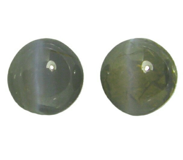 宝石名 天然　アレキサンドライトキャッツアイ 産地 　インド産 重さ 　　2p　0．71ct サイズ 　約　4．1x4x2．6　2．3ミリ 色 　緑色～レディッシュ変色 商品説明 　シャープ線キャッツアイ効果　透明度あり　ペンライト光当て変...
