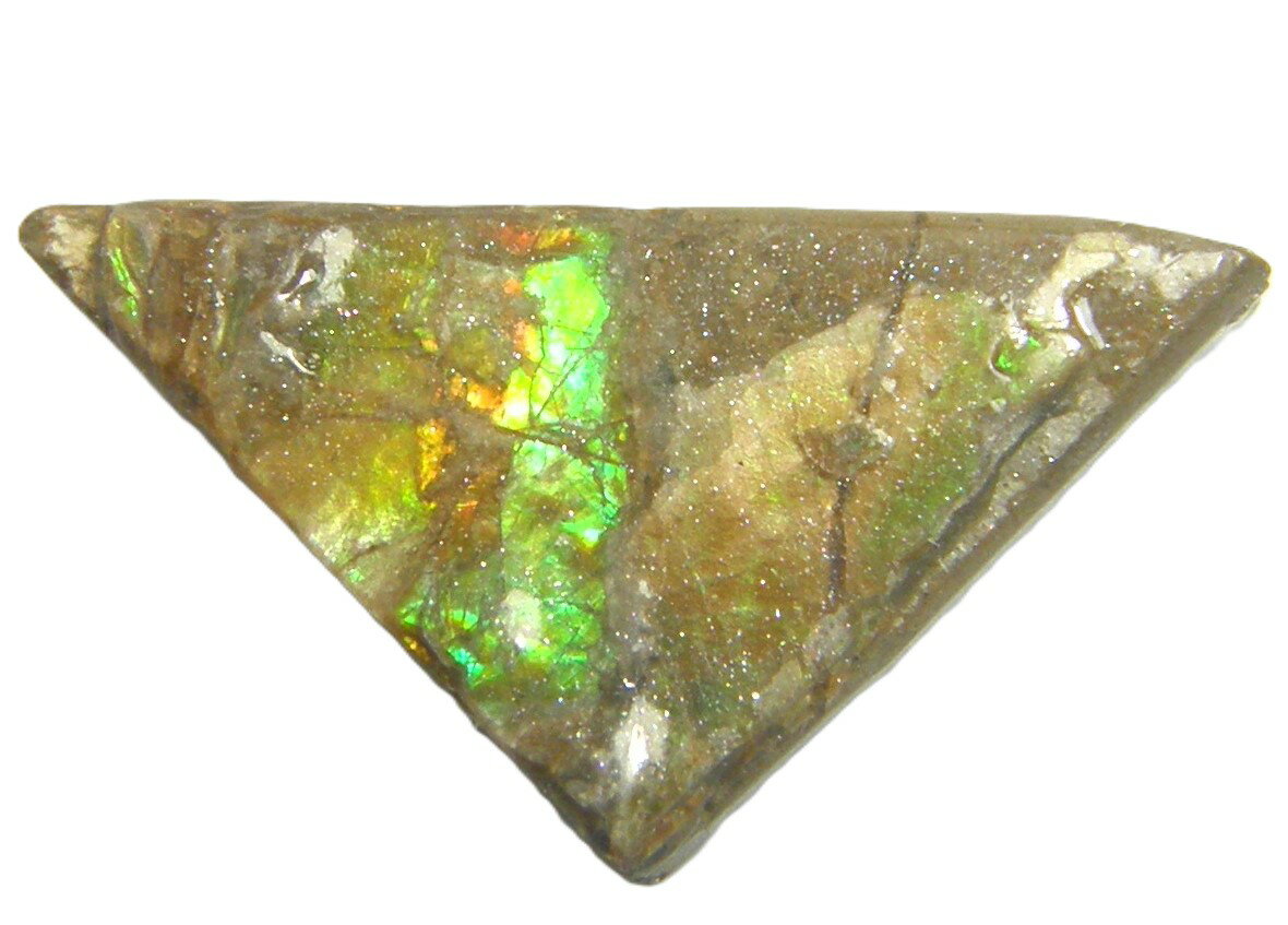 宝石名 天然　アンモライト 産地 　カナダ産 重さ 　3．61ct サイズ 　9．1x16．9x3．7ミリ 色 　遊色 商品説明 　角度によりますが遊色効果がよく出ます。 発送 簡易書留郵便も対応しています。重さにより価格変わります。
