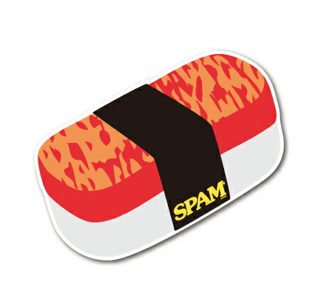 ※こちらの商品はステッカーです。食品ではありませんのでご注意ください。 ハワイ、沖縄でお馴染みのポーク缶詰「SPAM スパム」のステッカーです！ こちらの商品は耐水、耐光性のあるステッカーです。 屋外はもちろん、スマホ、スーツケースなど様々...