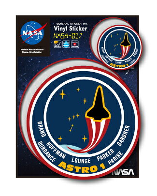 NASA公認ステッカー！ ワッペンモチーフのステッカーが勢揃い！ こちらの商品は耐水、耐光性のあるステッカーです。 屋外はもちろん、スマホ、PC、スーツケースなど様々なところに貼ってお楽しみ下さい。 ●サイズ 　幅72mm×高さ95mm（シ...
