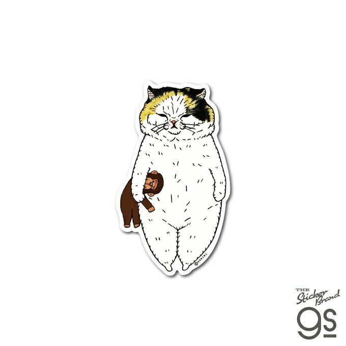 SIZE:W63 H88mm以内 一度覗くともう抜け出せない！ 人間なのか！？猫なのか！？ 不思議な不思議な猫世界に、あにゃたも住んでみませんか？ ウォールステッカー用の「ざらっとした」クロス素材を使用した ナチュラル＆ヴィンテージ感のある...