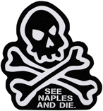 意味「ナポリを見て死ね」 SIZE:23mm×25mm コトワザステッカーのミニサイズです。 屋外使用OK！耐水性のあるステッカーです。 白色のビニール素材に印刷されています。 バイクやメットはもちろん、ケータイ、車、楽器、ボード、冷蔵庫、...