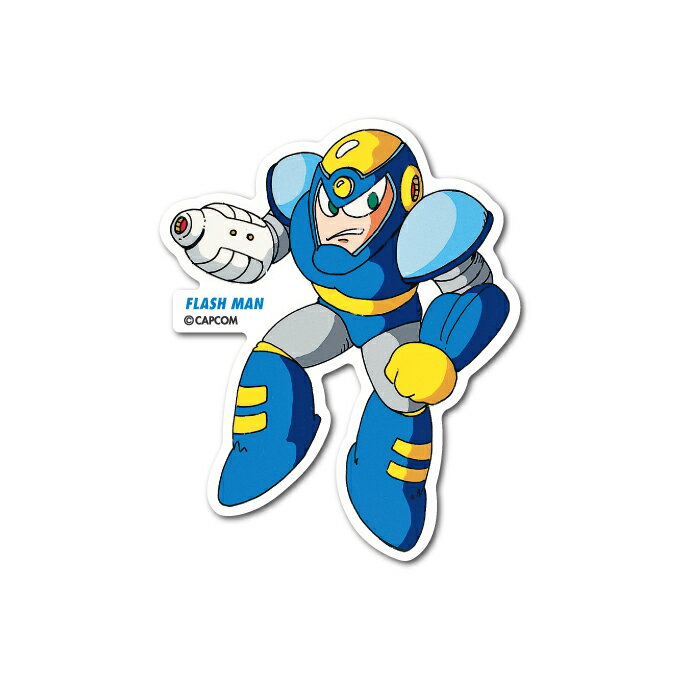 1987年に登場した、CAPCOMの名作アクションゲーム『ロックマン』 人気のキャラクターが、レトロな魅力そのままにステッカーになりました！ 『ロックマン』ファンはもちろん、レトロゲーム好きにもオススメのアイテム！ PCやゲーム機周りのカス...