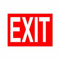 意味：出口 SIZE:W5.5 H4.0cm 屋外使用OK！耐水性のあるステッカーです。 白色のビニール素材に印刷されています。 バイクやメットはもちろん、ケータイ、車、楽器、ボード、冷蔵庫、自転車、 スーツケース、マグカップ、文房具や手帳...