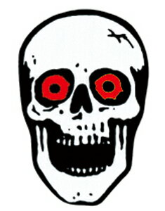 SIZE:W4.5 H6.9cm 屋外使用OK！耐水性のあるステッカーです。 白色のビニール素材に印刷されています。 バイクやメットはもちろん、車、楽器、ボード、冷蔵庫、自転車、 スーツケース、マグカップ、文房具や手帳etc... 色々なと...