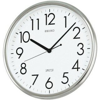■　SEIKO　■セイコー 掛時計 オフィスタイプ KH220A◆　主な特長　◆●スイープセコンド◆　主な仕様　◆枠材プラスチック枠 銀色光沢前面：ガラスサイズ・重さ直径314x36mm・770g電池リチウムボタン電池SB-T53（CR24...