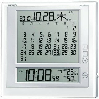 ■ セイコー ■SQ422W セイコー デジタル時計◆　主な特徴　◆■電波修正機能（40kHz/60kHz自動選局・受信OFF機能つき）■ダンダントーンアラーム（4段階） ■アラームオートストップ機能（約5分間） ■スヌーズつき ■アラーム...