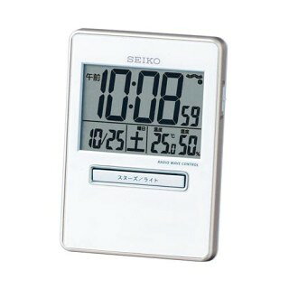 ■ セイコー ■SQ699W セイコー デジタル時計◆　主な特徴　◆■電波修正機能（40kHz/60kHz自動選局・受信OFF機能つき）■ダンダントーンアラーム（4段階） ■アラームオートストップ機能（約5分間） ■スヌーズつき ■ライトつ...