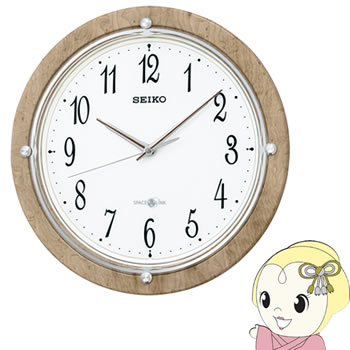 ■　SEIKO　■◆　主な特長　◆衛星電波修正機能スイープセコンド電池切れ予告機能時差修正機能（海外でご使用の場合）◆　主な仕様　◆枠材プラスチック枠（薄茶木目模様　光沢仕上げ）前面：ガラスサイズ直径330×46mm重さ1.0kg電池単3（...