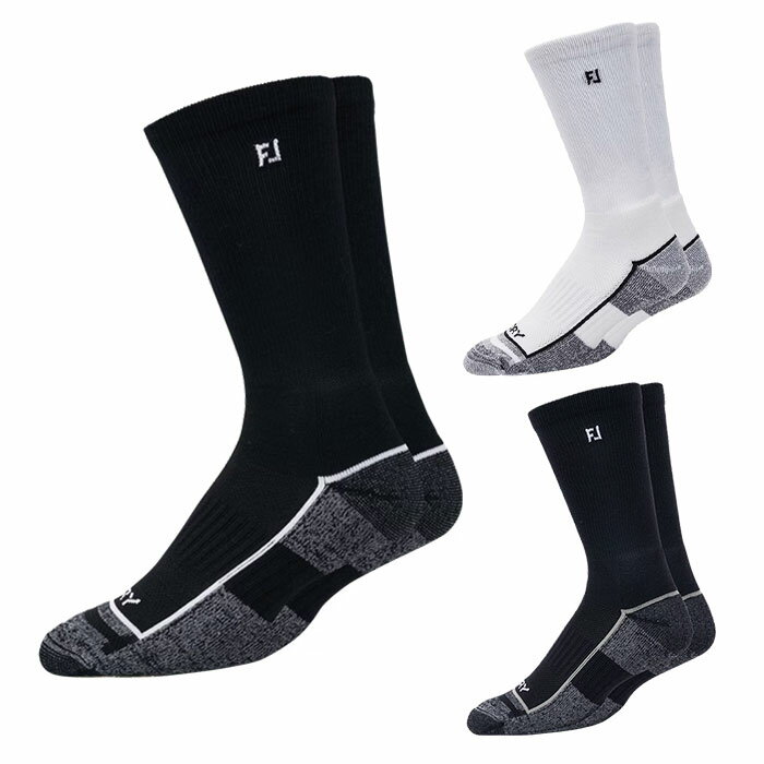 素材 アクリル、ポリエステル、その他 サイズ 25cm〜27cm 原産国 中国Foot Joy PRO DRY CREW SOCKS プロドライ クルー ソックス 衝撃を吸収しやすくしたクッション性重視のソックスです。 足裏のパイル編みにボ...