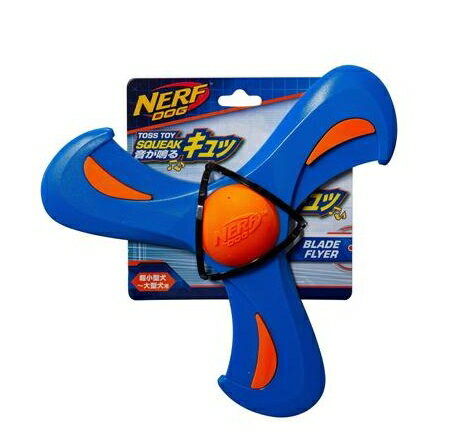 リッチェル　NERFDOG 犬用おもちゃ ブレイドフライヤー　ブーメラン 本体サイズ (幅X奥行X高さ) : 24.2×7×22(cm) 説明 商品紹介 ■運動不足なペットの興味を誘う玩具! ■クセになるかみ心地でもう離さない! ■音を楽し...