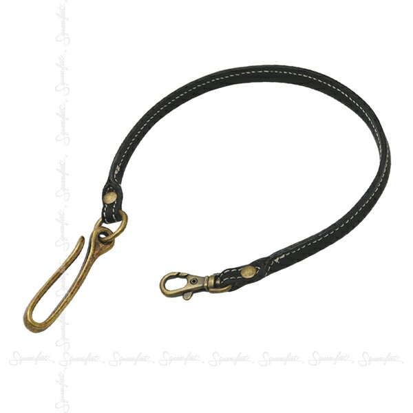 DEGNER/デグナーウォレットロープ 単品 ブラックカラー：ブラック素材：Cow(天然タンニンなめし牛革)サイズ：48(cm/金具込)付属品： -メーカー品番：　SFWR-1-BK本革の良さをぜひ感じて下さい！※取扱い等、注意事項・経年変...
