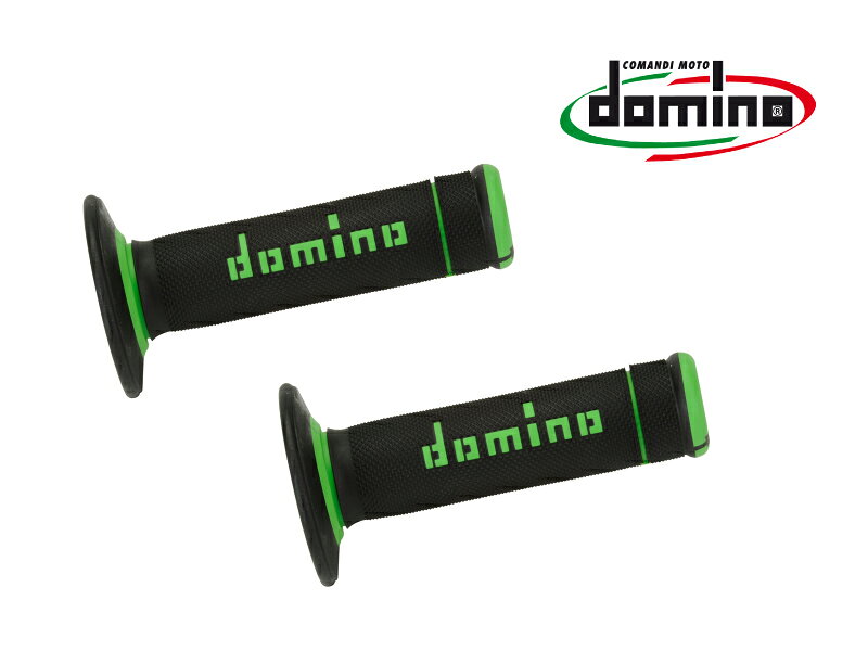 （商品詳細）domino/ドミノ 　グリップ オフロードタイプ エクストリーム ブラックXグリーン●適用車種 ユニバーサル[汎用]メーカー品番[カタログ品番] A19041C4440色[カラー] ブラックXグリーン材質[素材] サーモプラス...