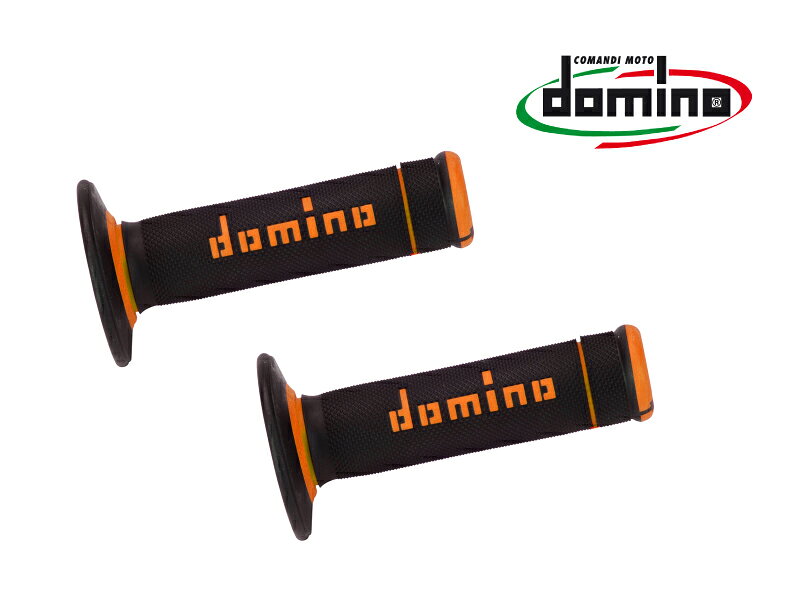 （商品詳細）domino/ドミノ 　グリップ オフロードタイプ エクストリーム ブラックXオレンジ●適用車種 ユニバーサル[汎用]メーカー品番[カタログ品番] A19041C4540色[カラー] ブラックXオレンジ材質[素材] サーモプラス...