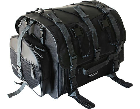 （商品詳細）MOTOFIZZ/モトフィズ　 フィールドシートバッグ ブラック 39?59リットルメーカー品番：MFK-101 長距離?中距離のツーリングに最適！！■積みやすい大きさに機能が満載。■インナーフレーム構造で積載時のバッグ形状が崩...