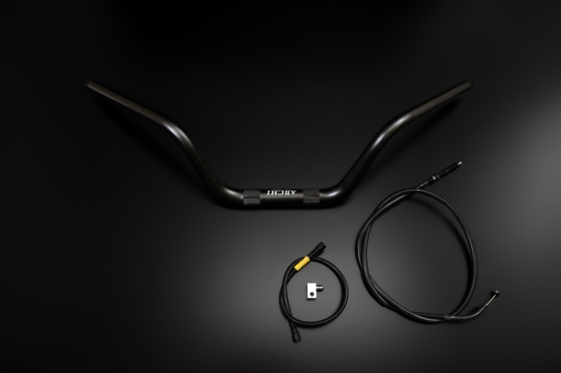 ARCHI-YBシボリ ワイヤー＆ホースセット マットブラック 2026　品番 189-5682適合車種Z900RS/SE '2670’sカスタムで人気のYBタイプをさらに手前にシボリ込んだ当時「カミナリ族」で流行したハンドルをZ900RS...