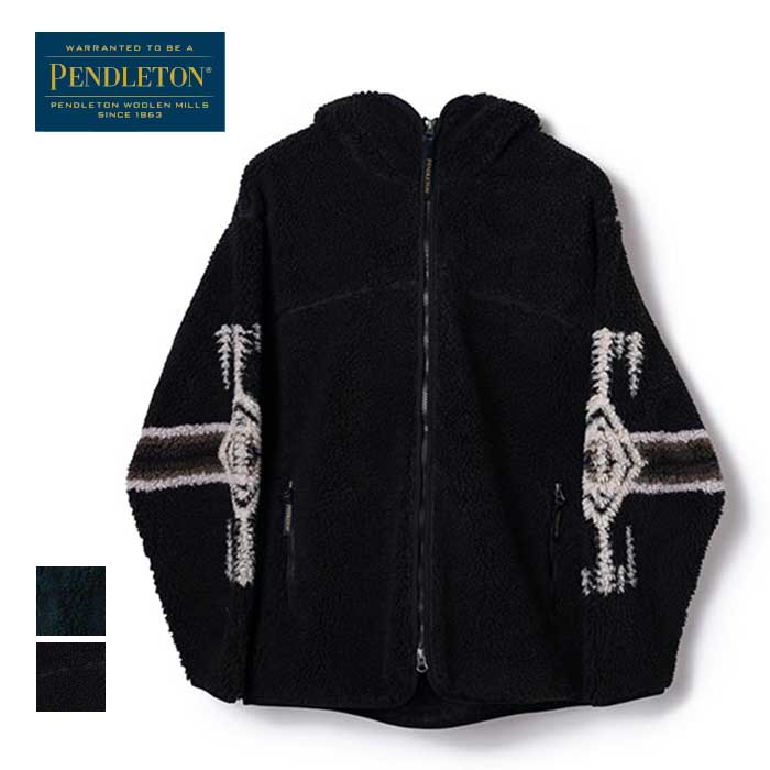 ボアジップフーディー PENDLETON ペンドルトン ボアジップフーディー は背面に大きくデザインされたアイコンが印象的なボアフーディーです。 しっかりとした厚みのあるボア素材で、暖かさ抜群。秋にはTシャツの上に羽織るだけでおしゃれに、冬...