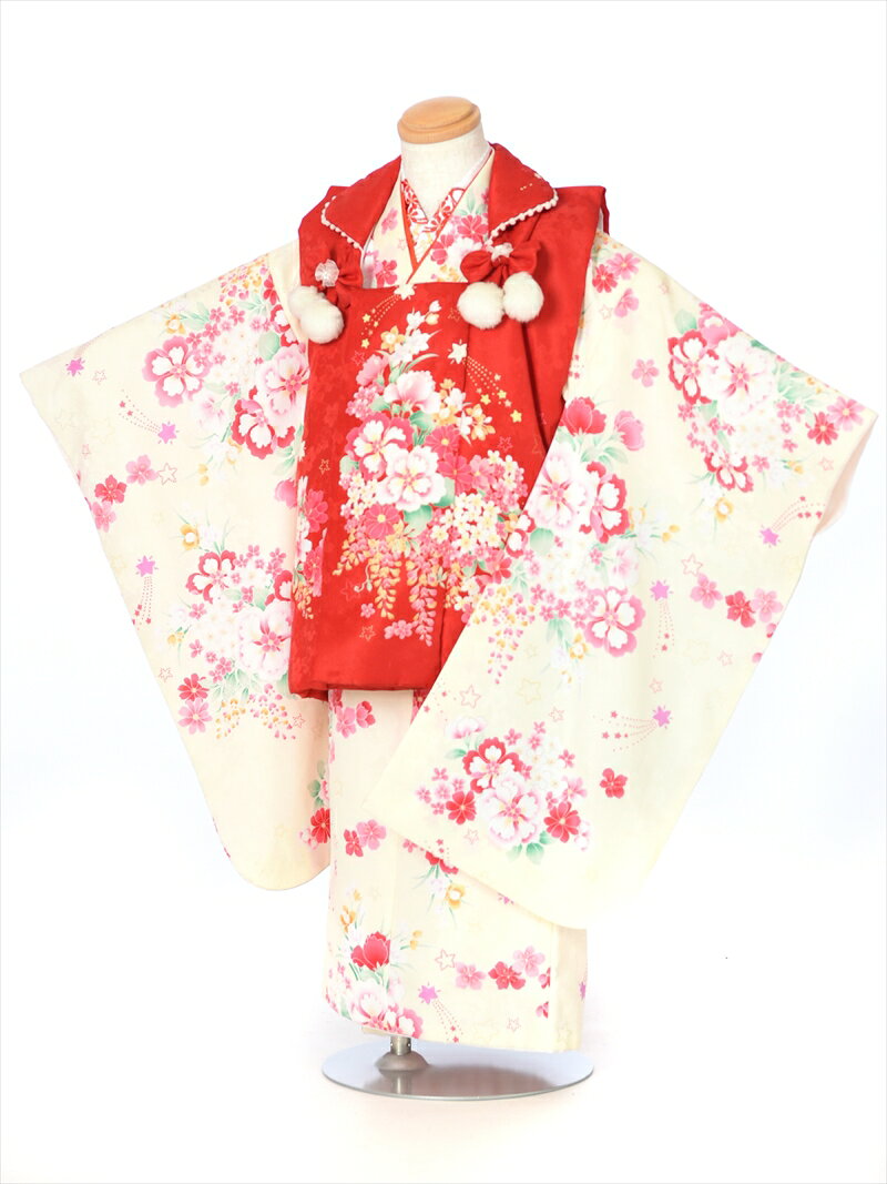 七五三レンタルについて［七五三レンタル］ ■素材：ポリエステル100％ ■身丈：76cm　肩裄：42cm　袖丈：57cm 3歳の標準サイズに調整済みです。 身長90cm〜100cm位 ※簡単なサイズ調整（腰紐にて）が必要な場合があります。【...