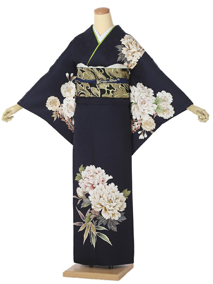 【商品番号】8AD513(紺系) 30代〜50代向きの柄です 表地・・・正絹 裏地・・・正絹 洋服サイズ・・・13号位まで 身長・・・150cm〜170cm位まで 裄・・・69cm 身丈・・・168cm 袖丈・・・49cm 前幅・・・24c...