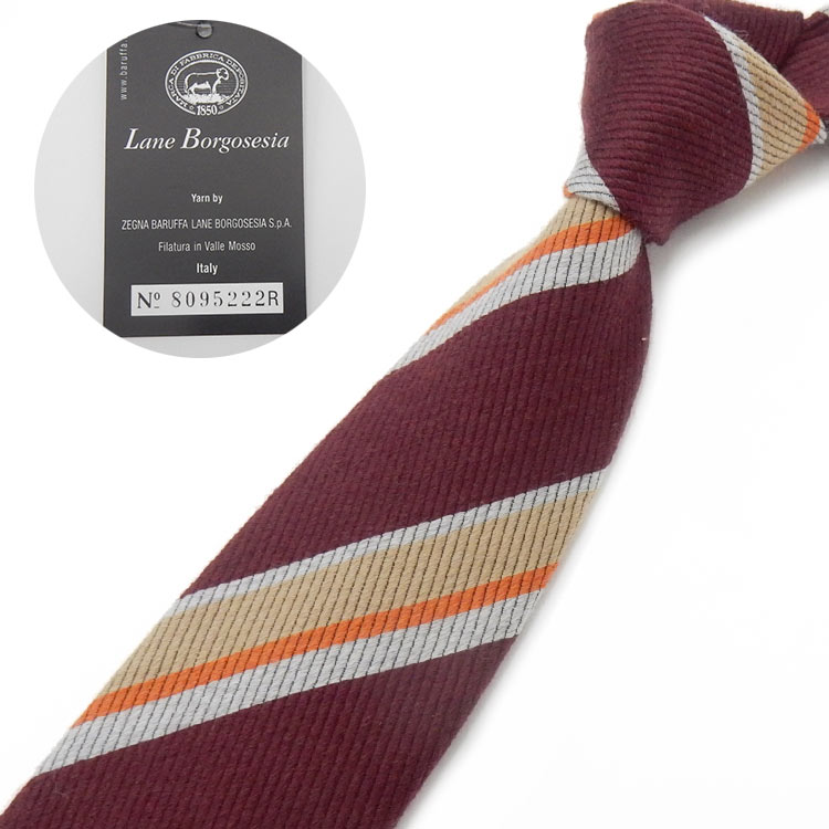 イタリー ZEGNA BARUFFA社 キャッシュウール使用 ウールネクタイ（大剣8cm幅） イタリアが世界に誇る名門紡績、ゼニアバルファ社のキャッシュウールを 緯糸に使用したネクタイ生地を京都・丹後で織り上げ、日本の職人が 1本1本丁寧に...