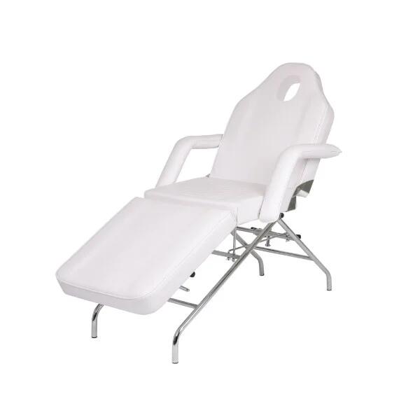 フェイシャルベッド (有孔) 長さ172×幅53×高さ63cm ホワイト 【スタンダード有孔タイプ】フリーストップ式フェイシャルベッド 初心者にも経験者にも支持されるスタンダードタイプのフェイシャルベッド(有孔タイプ)です。 ベーシックなホ...