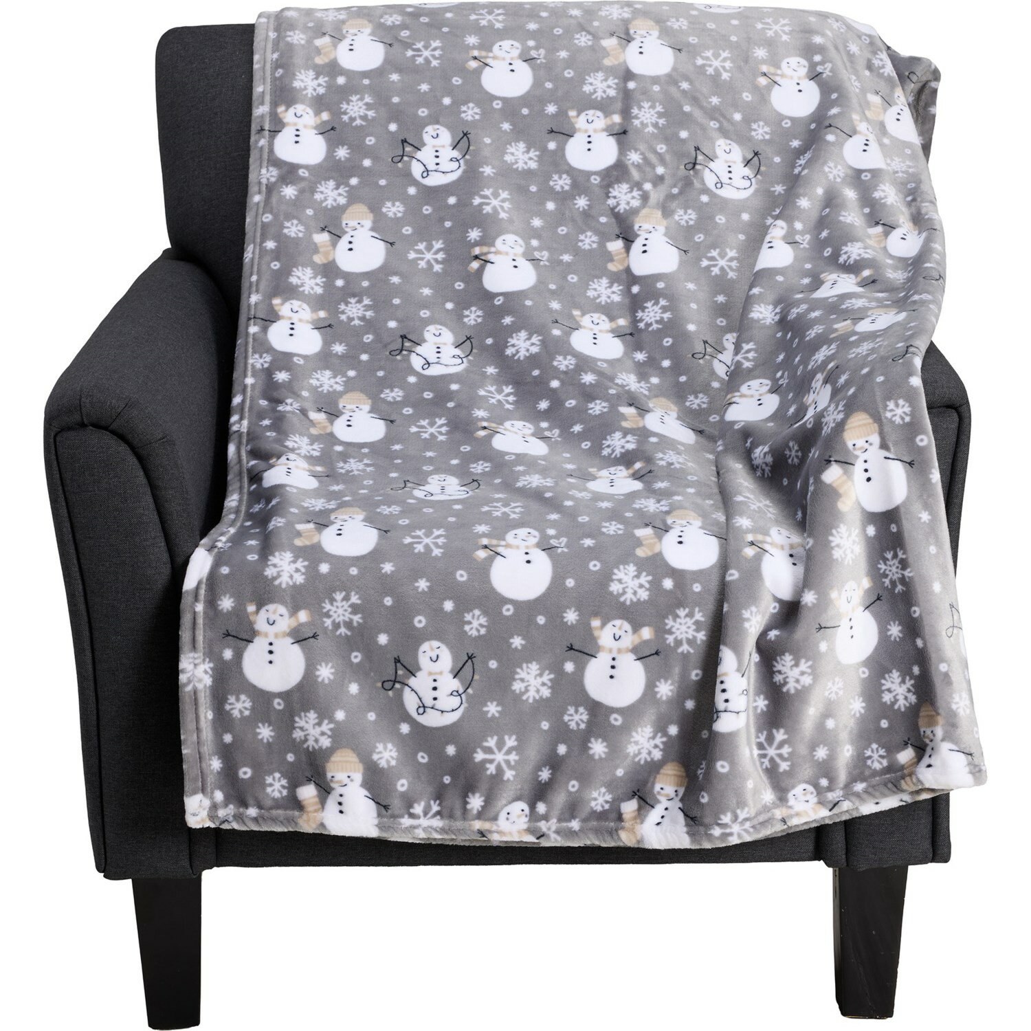 ■商品詳細■ブランドJingles & Joyジングル＆ジョイ■商品名Jolly Snowmen Throw Blanket - 60x70 ジョリー スノーマン スロー ブランケット -■商品状態新品未使用・並行輸入品■色Taupe2枚目...