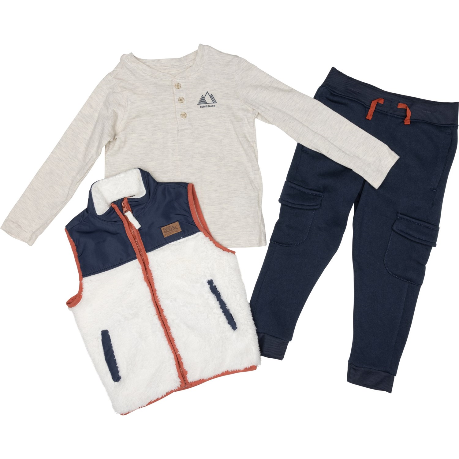 ■商品詳細■ブランドEddie Bauerエディーバウアー■商品名Little Boys Mixed Media Vest, Henley Shirt and Joggers Set - 3-Piece, Long Sleeve リトル ボ...