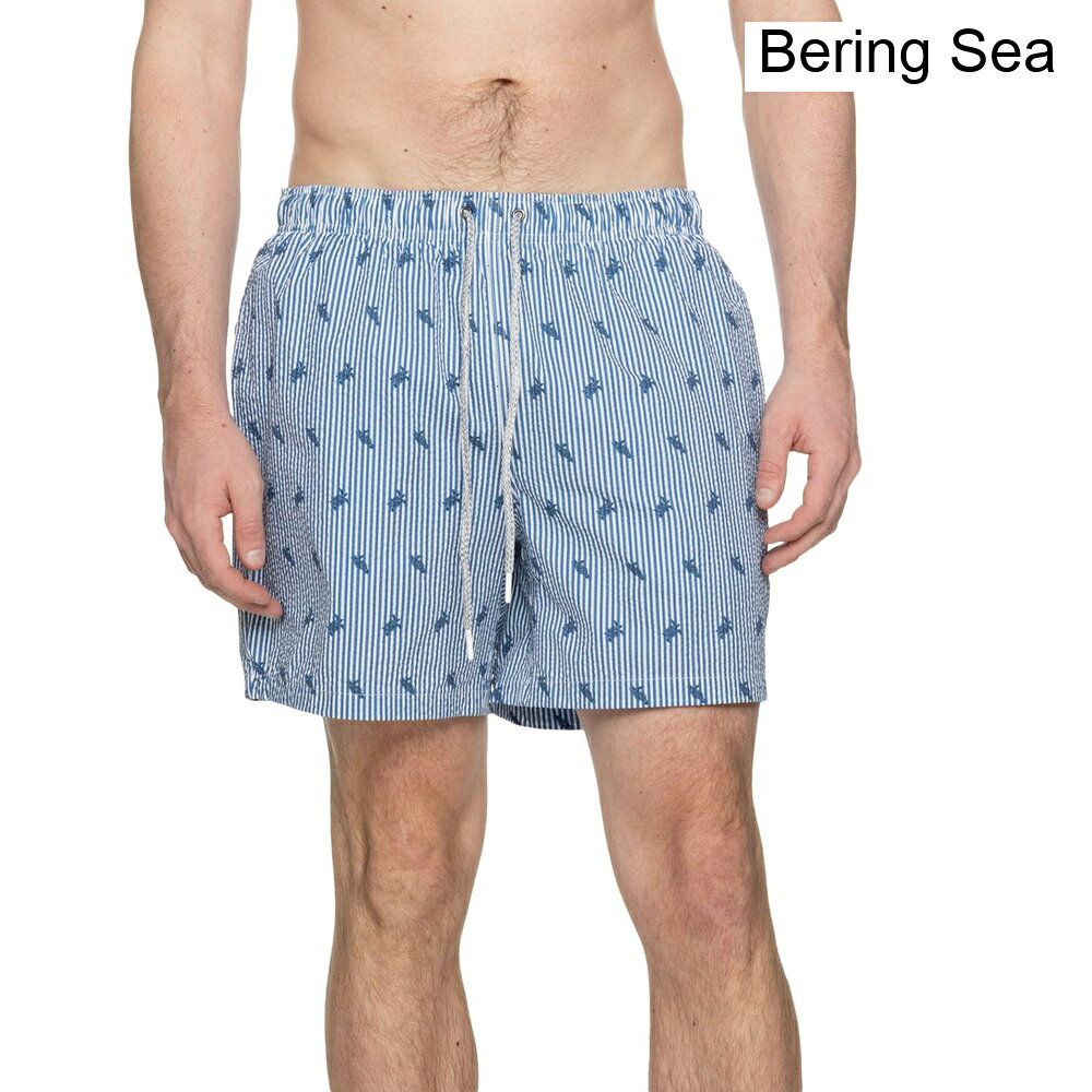■商品詳細■ブランドRainforestレインフォレスト■商品名Stripes with Sea Turtles Seersucker Swim Trunksレインフォレスト ストライプ ウィズ シー タートルズ シアサッカー スイム トラ...