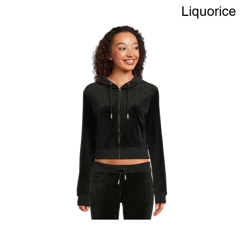 ■商品詳細■特徴 1快適でスタイリッシュなJuicy Couture® Ombre Hotfixクラシックジュエリーフーディーであなたのルックをスタイリングしてください。豪華なベロアジャージーで、Vネックと長袖が特徴です。クラシックフィット...
