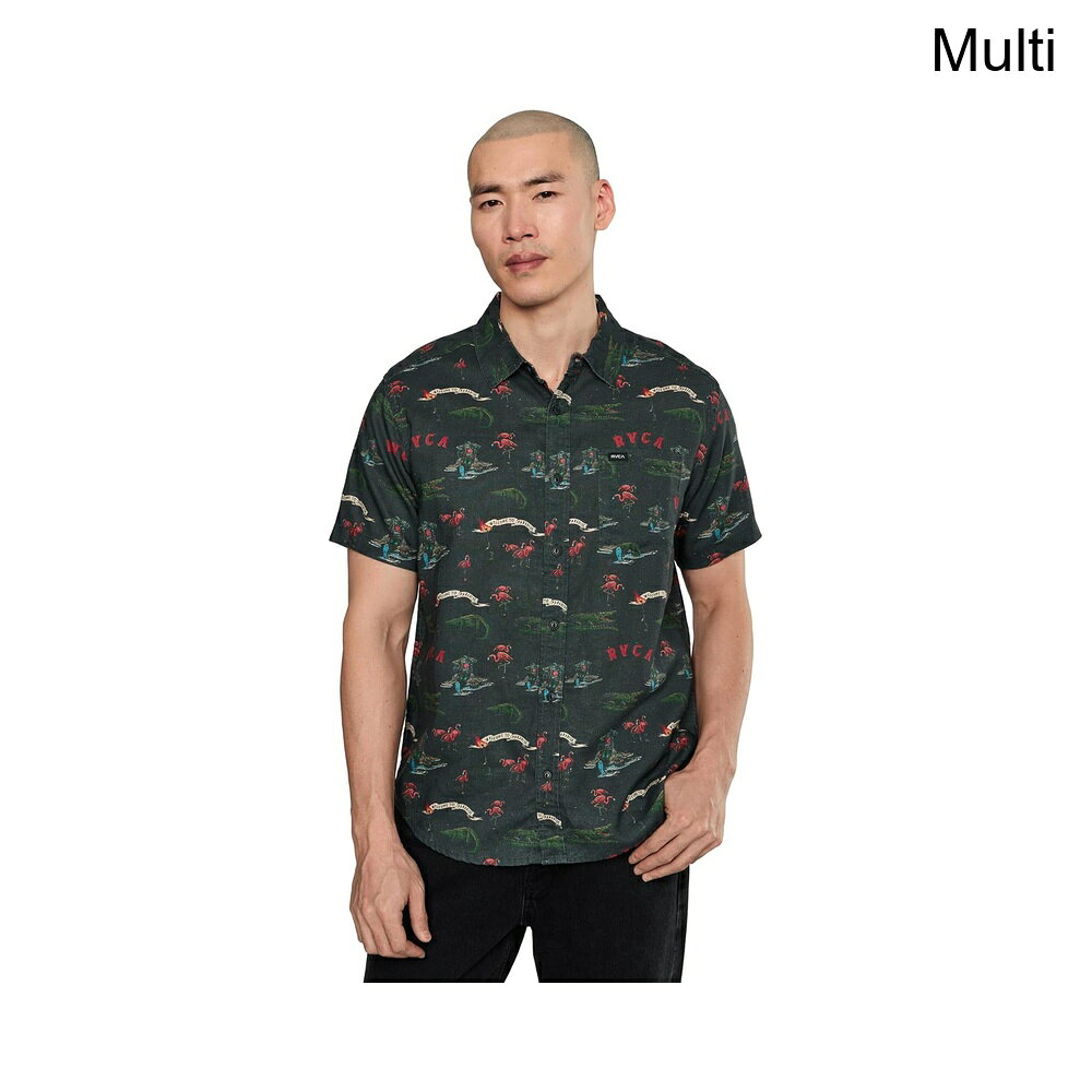 ■商品詳細■特徴 1RVCA® レセプションショートスリーブシャツを着て、どこに行っても素晴らしい印象を与えましょう。この織りシャツは、暗いベースカラーに遊び心のあるハワイアンプリントを施しています。コットンとビスコースのブレンドは通気性が...