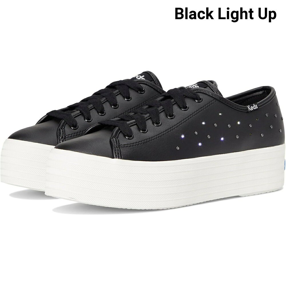 ■商品詳細■特徴 1美しいKeds®トリプルアップレザーのスニーカーで、高い台座に座っているような気分になります。■特徴 2滑らかなレザーのアッパー。■特徴 3女性らしいシルエットのレースアップデザイン。■特徴 4通気性のあるキャンバスライ...