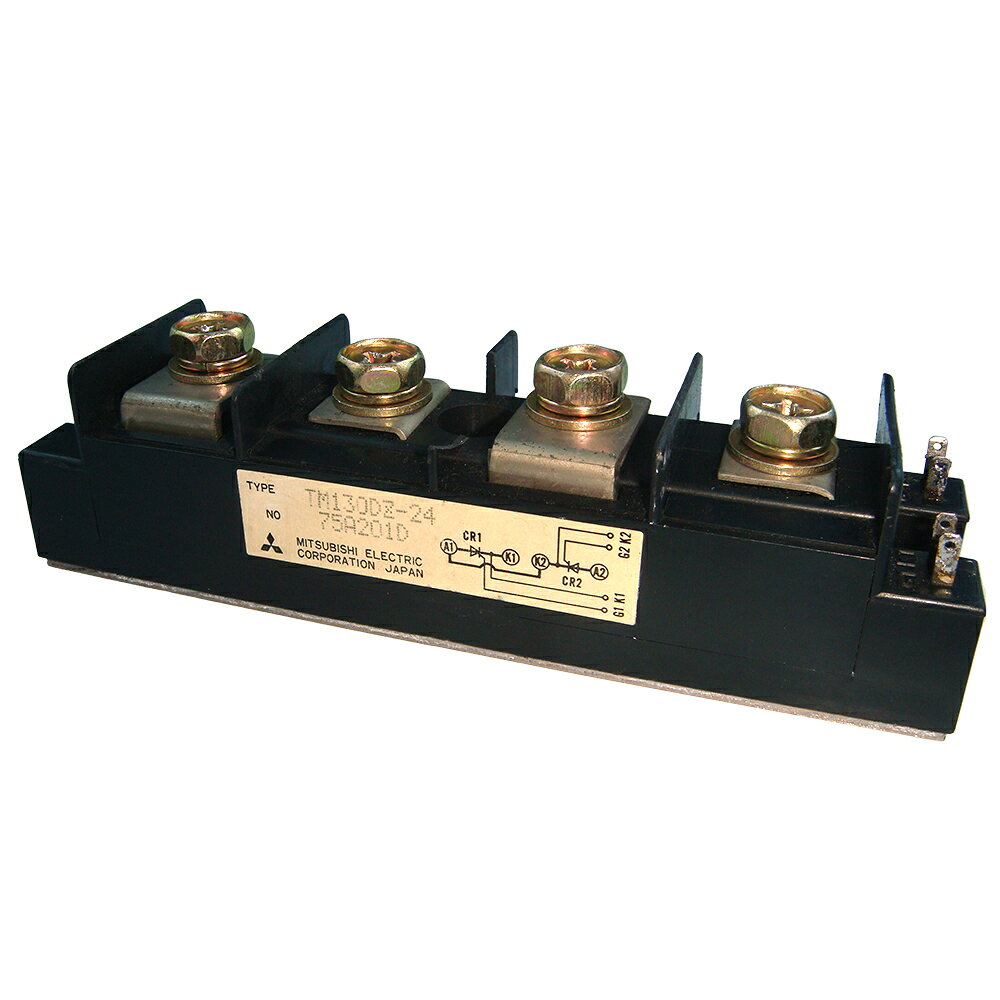 商品詳細 同梱物・セット内容 品名 数量 TM130DZ-24 (パワーサイリスタモジュール) MITSUBISHI (中古) 1個 仕様・諸元 型番：TM130DZ-24 メーカー：MITSUBISHI TYPE：パワーサイリスタモジュー...