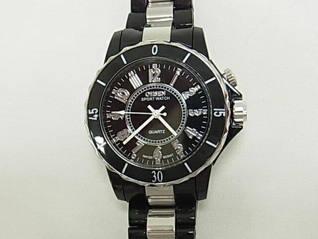 商品名 オーセン OHSEN メンズウォッチ 【中古】 【腕時計】【送料無料】 材質 樹脂/スチール ムーブメント クォーツ 商品状態 中古B品 文字盤 ブラック ケースサイズ 40mm（リューズ含まず） ケース厚 13.6mm　 バンドサ...