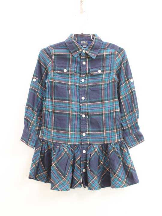 サイズ 110cm 素材 綿100％ 色 緑 汚れ、ダメージ等 汚れ、色褪せなし 使用感ランク A 性別 女の子 その他 実寸着丈約53cm ＊使用感ランクは、Cを除き、あくまでも使用感のみ表すランクで、汚れ等は別欄で記載しております。 例...