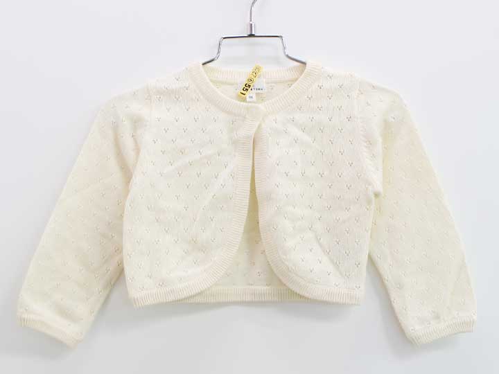 サイズ 90cm 素材 綿55％・アクリル45％ 色 アイボリー 汚れ、ダメージ等 汚れ、色褪せなし 使用感ランク 特A 性別 女の子 その他 特になし ＊使用感ランクは、Cを除き、あくまでも使用感のみ表すランクで、汚れ等は別欄で記載してお...